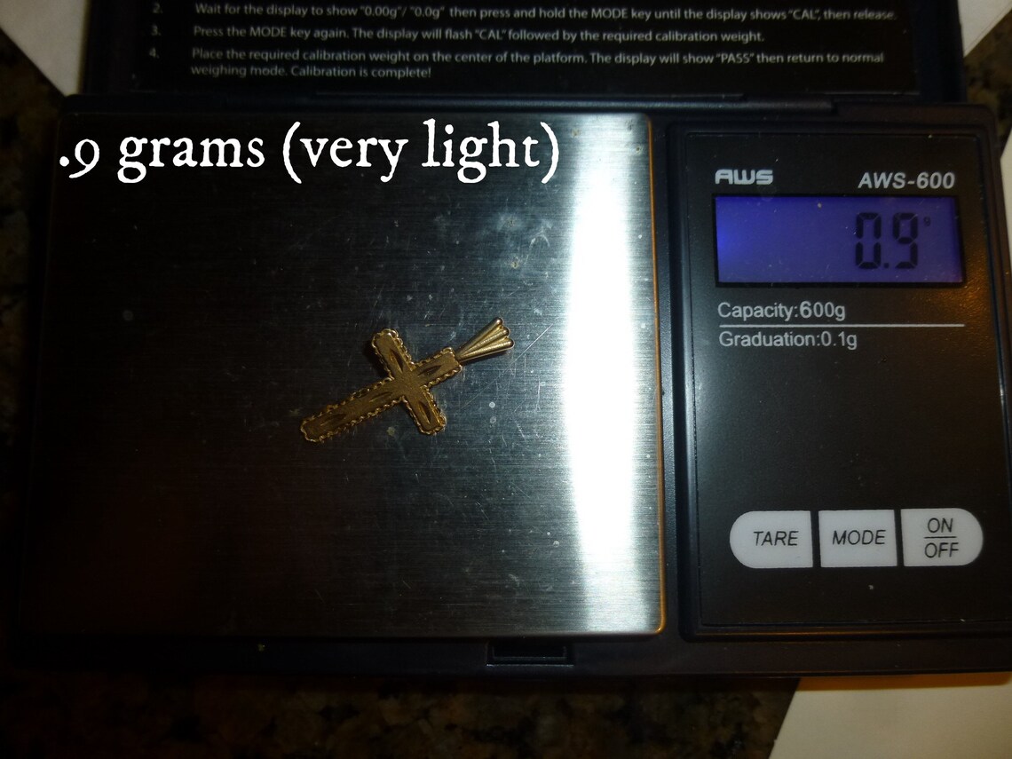 14k Gold Cross Pendant. Marked 14k and MA for Michael Anthony - Etsy