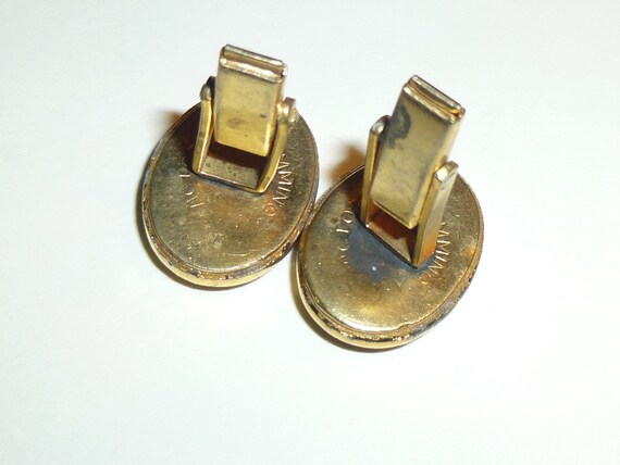 Victoria Flemming NY Cuff Links. Minimalist Gilt Cros… - Gem
