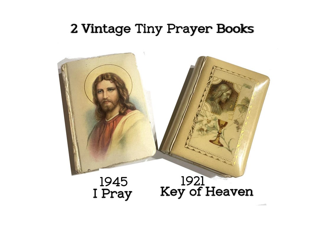 2 Vintage Miniature Catholic Prayer Books With Celluloid Covers. 1921 ...