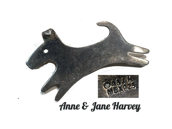 Vintage Sterling Silver Terrier Dog Pin. Made by Anne… - Gem