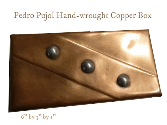 Vintage Pedro Pujol Hand-Wrought Copper Box. Primitive | Etsy