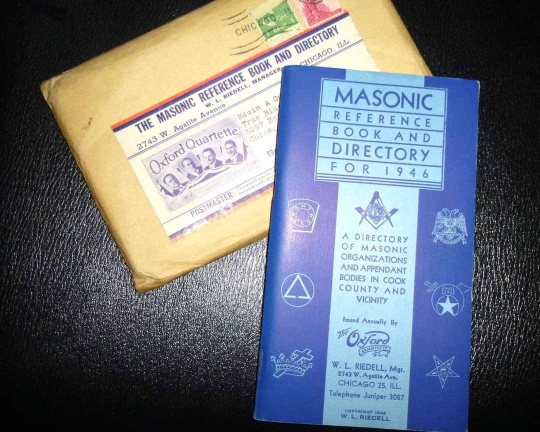 Masonic Reference Book and Directory for 1946 With Fabulous Original ...