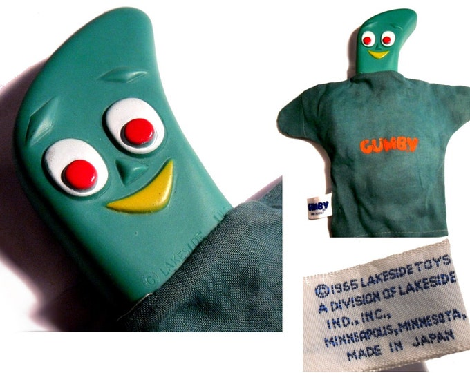 1965 Made in Japan GUMBY Hand Puppet. Lakeside Toys. - Etsy