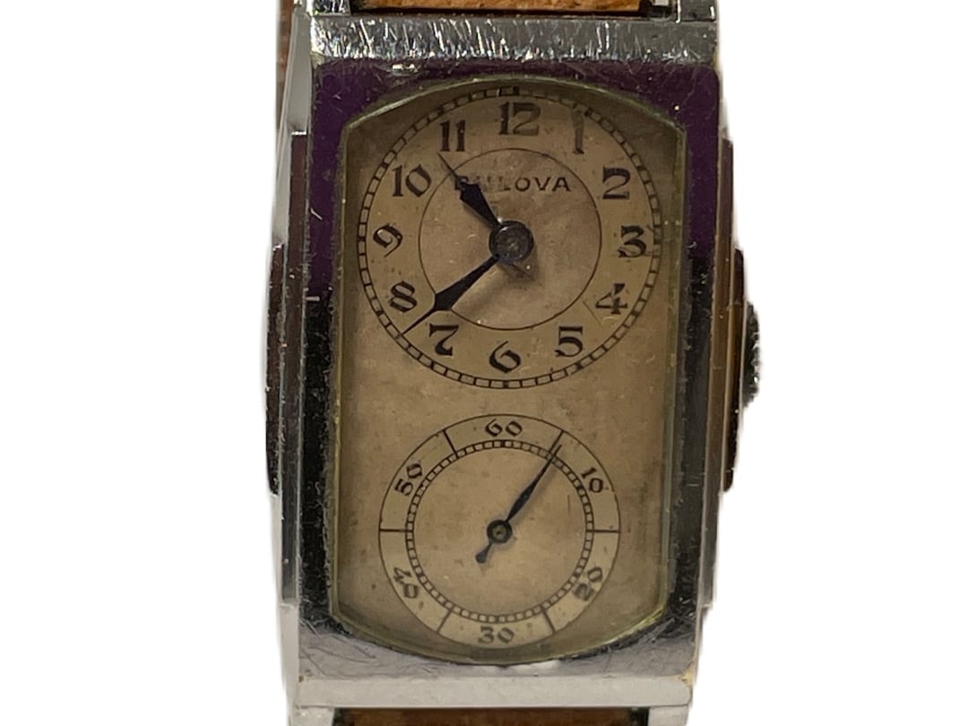Vintage Bulova Physician's Wrist Watch. Art Deco Double Dial Manual ...