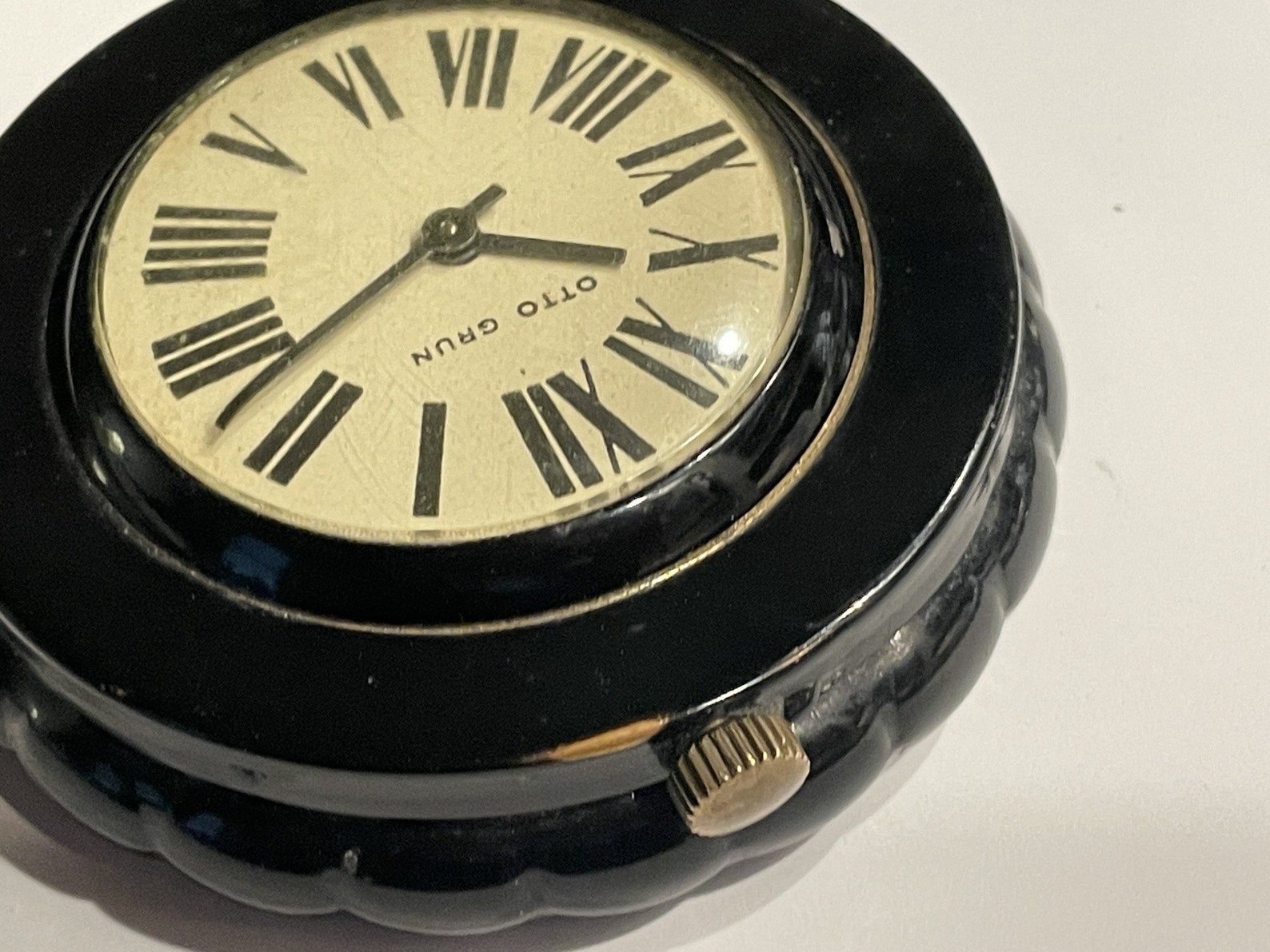 Vintage Otto Grun Clock Watch, Ladies Powder Compact, Circa 1940s - Etsy