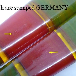 Two Triple Laminated Bakelite Handled Manicure Impliments. Made in ...