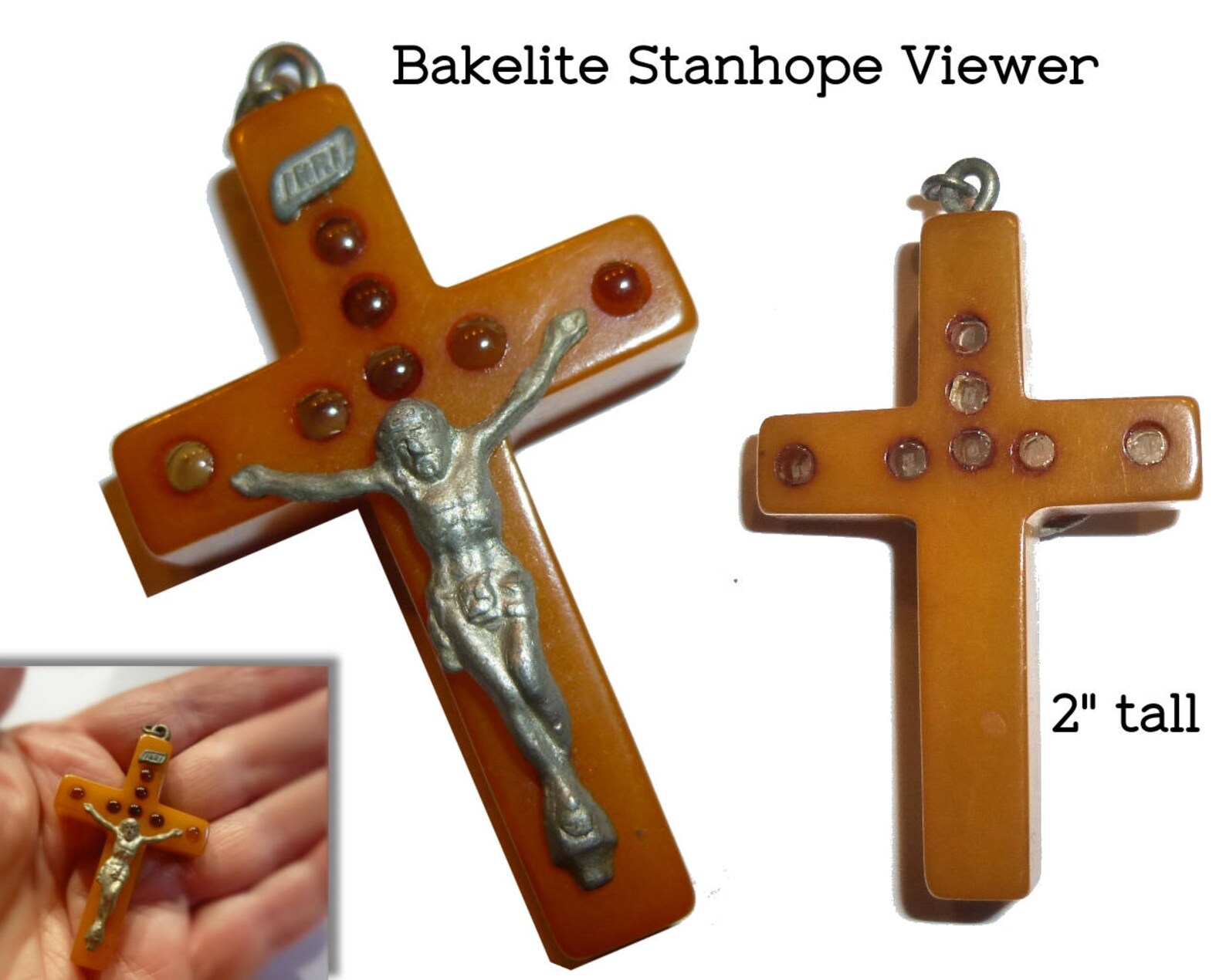 Stanhope Viewer in Bakelite. Tiny Two Inch Treasure. Crucifix - Etsy