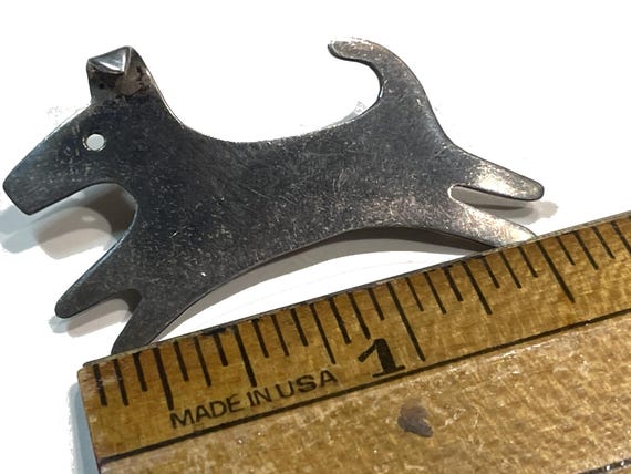 Vintage Sterling Silver Terrier Dog Pin. Made by Anne… - Gem