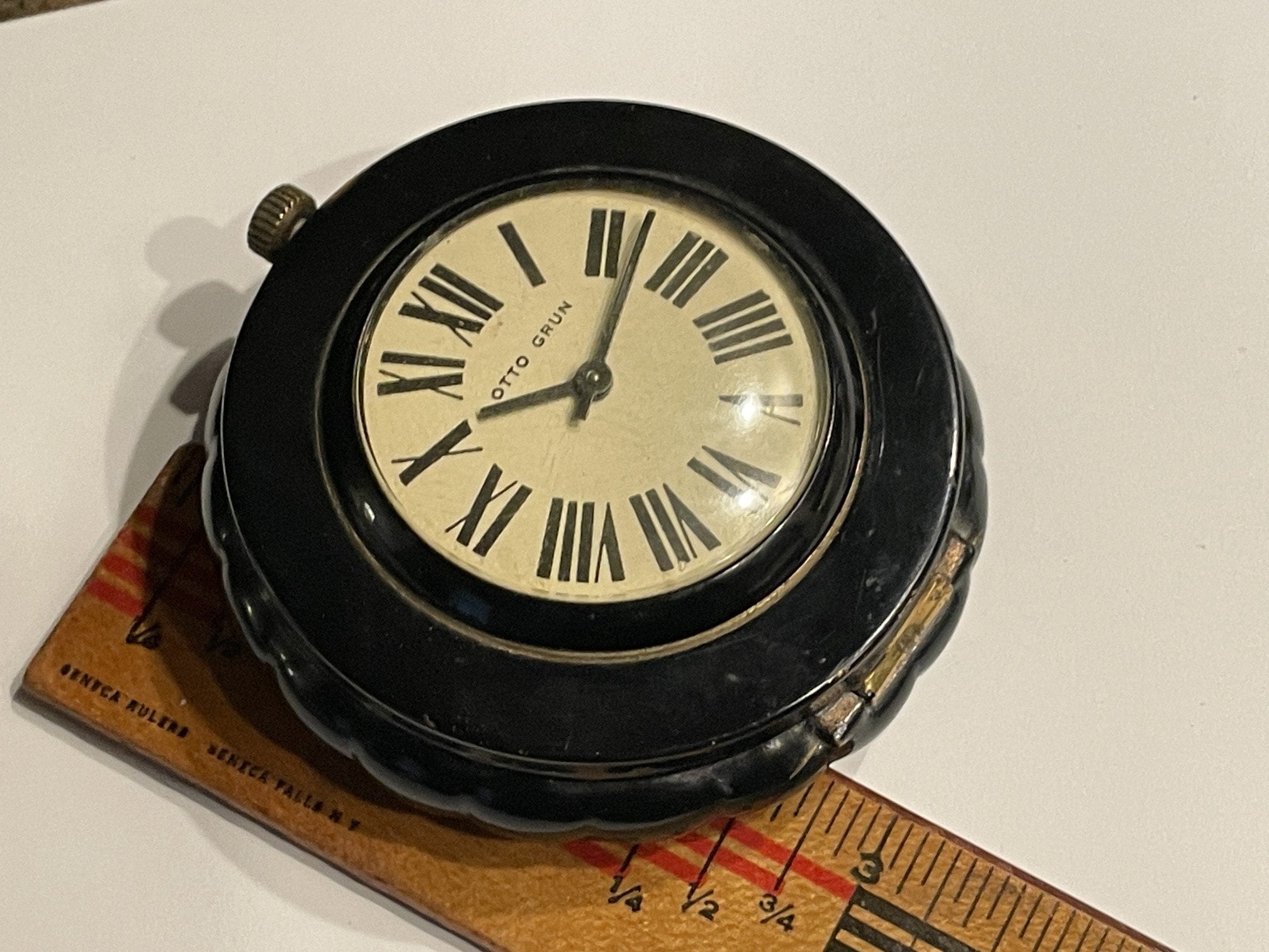 Vintage Otto Grun Clock Watch, Ladies Powder Compact, Circa 1940s - Etsy