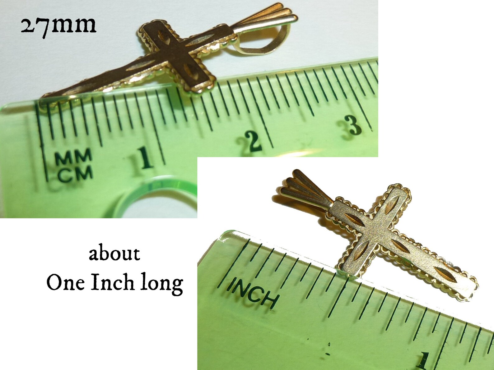 14k Gold Cross Pendant. Marked 14k and MA for Michael Anthony | Etsy