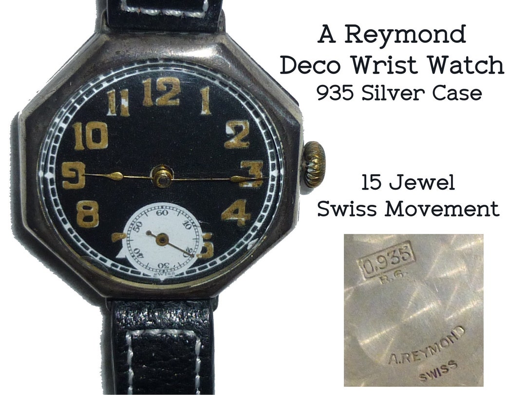 Art Deco A. REYMOND Wrist Watch. Circa 1930s. 935 Silver Case ...