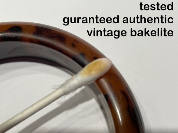 VINTAGE BAKELITE. Light and Dark Brown & Black Swirle… - Gem