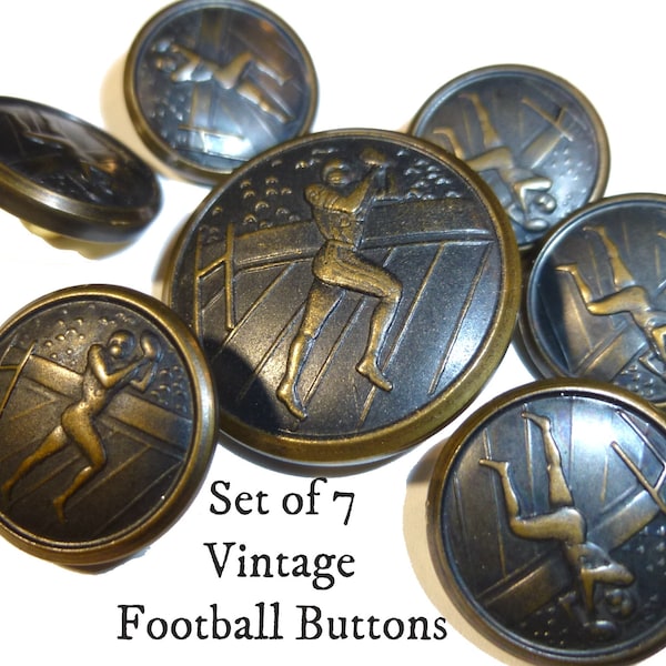 Metal Football Buttons - Etsy