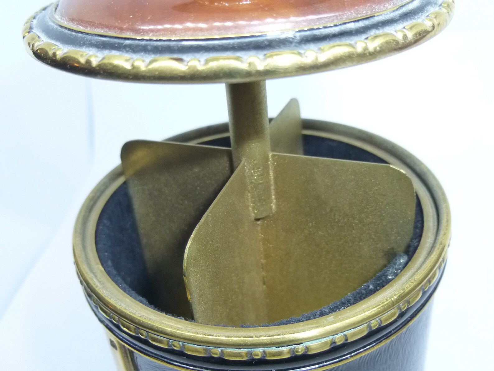 Vintage German Lift Top Cigarette Round Box With Carved - Etsy