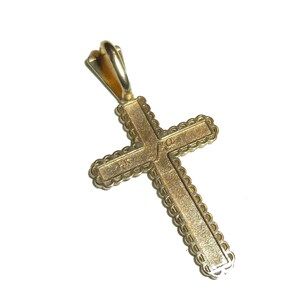 14k Gold Cross Pendant. Marked 14k and MA for Michael Anthony Jewelers ...