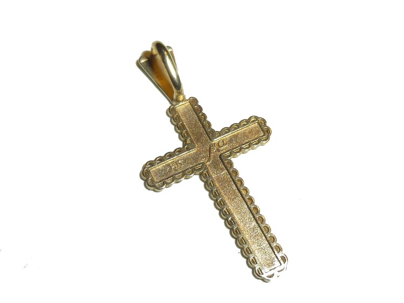 14k Gold Cross Pendant. Marked 14k and MA for Michael Anthony - Etsy