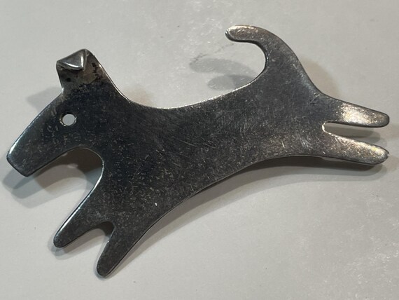 Vintage Sterling Silver Terrier Dog Pin. Made by Anne… - Gem