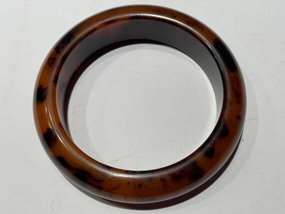 VINTAGE BAKELITE. Light and Dark Brown & Black Swirle… - Gem
