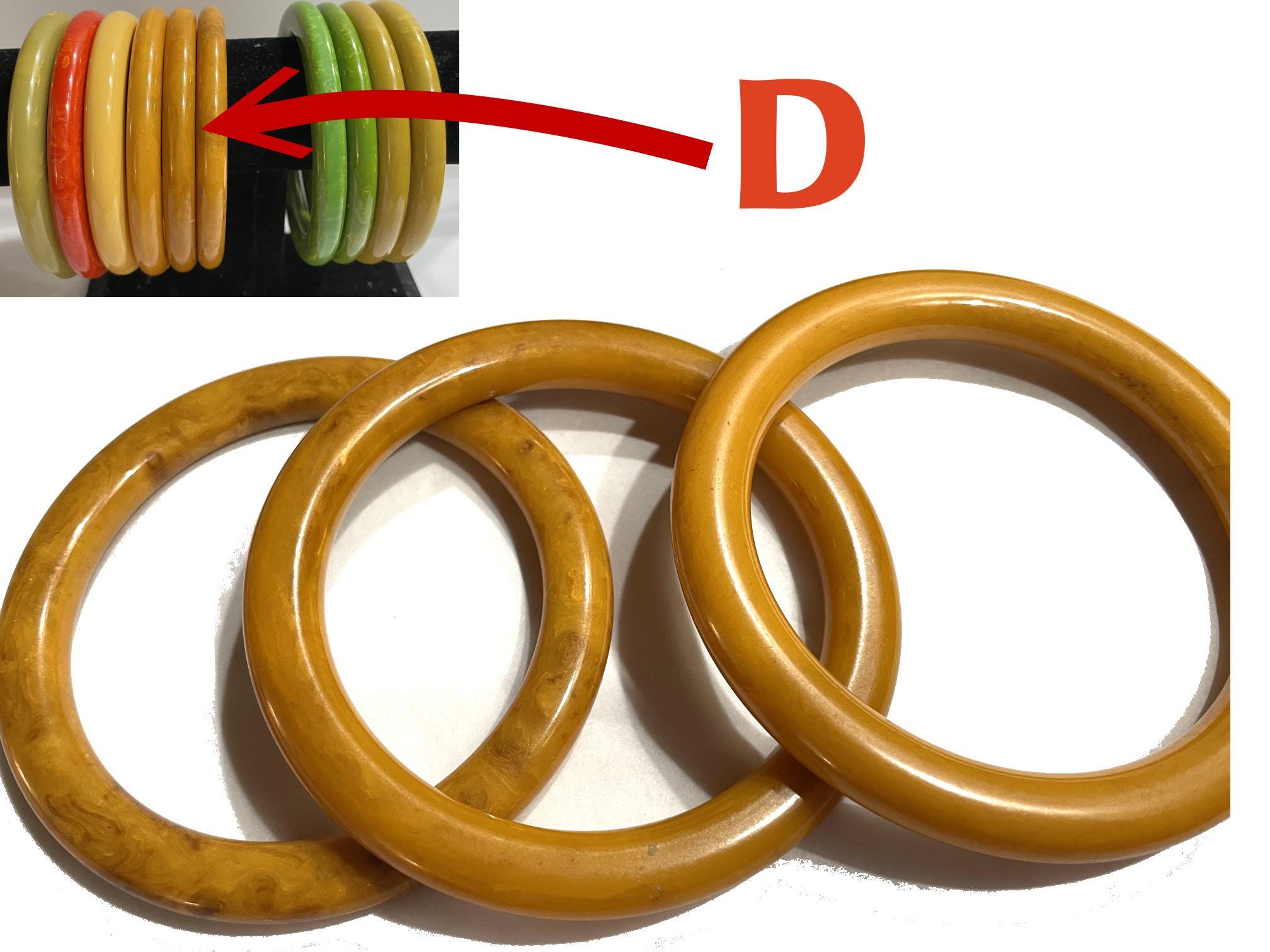 YOU CHOOSE. Super Rounded Bakelite Bangles. Various Colors. All Tested ...