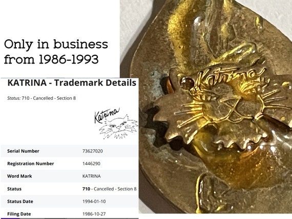Vintage 1890s KATRINA Brand Figural Kitty Cat Earring… - Gem