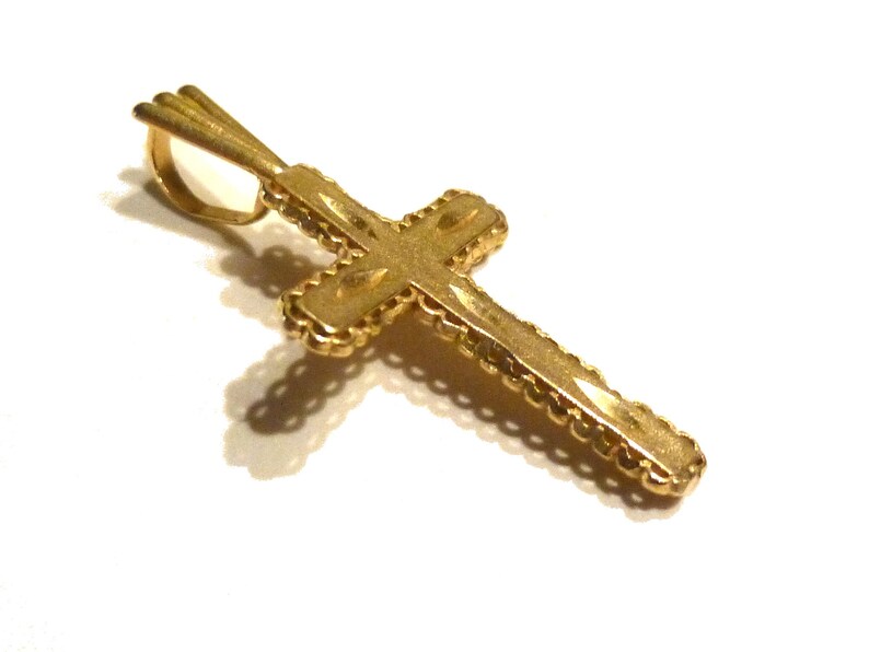 14k Gold Cross Pendant. Marked 14k and MA for Michael Anthony - Etsy