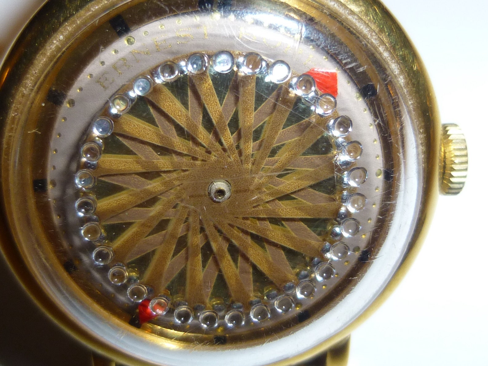 Borel Cocktail Watch Rare Mocha or Tan Dial 1960s Hypnotic - Etsy