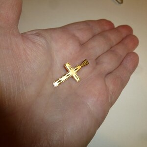 14k Gold Cross Pendant. Marked 14k and MA for Michael Anthony Jewelers ...