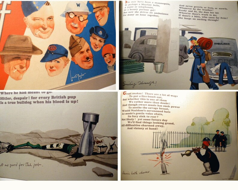 Fab English WWII Propaganda Cartoon Book. Laugh It Off. - Etsy