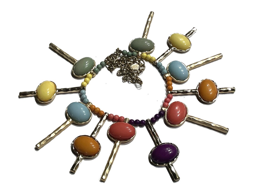 Colorful Retro Statement Necklace. Circa 1990s With a Sixties Vibe ...