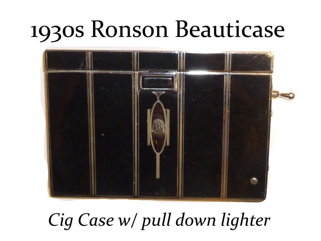 RONSON "beauticase" 1930s Pull-downlighter & Pop-up Cigarette Case ...