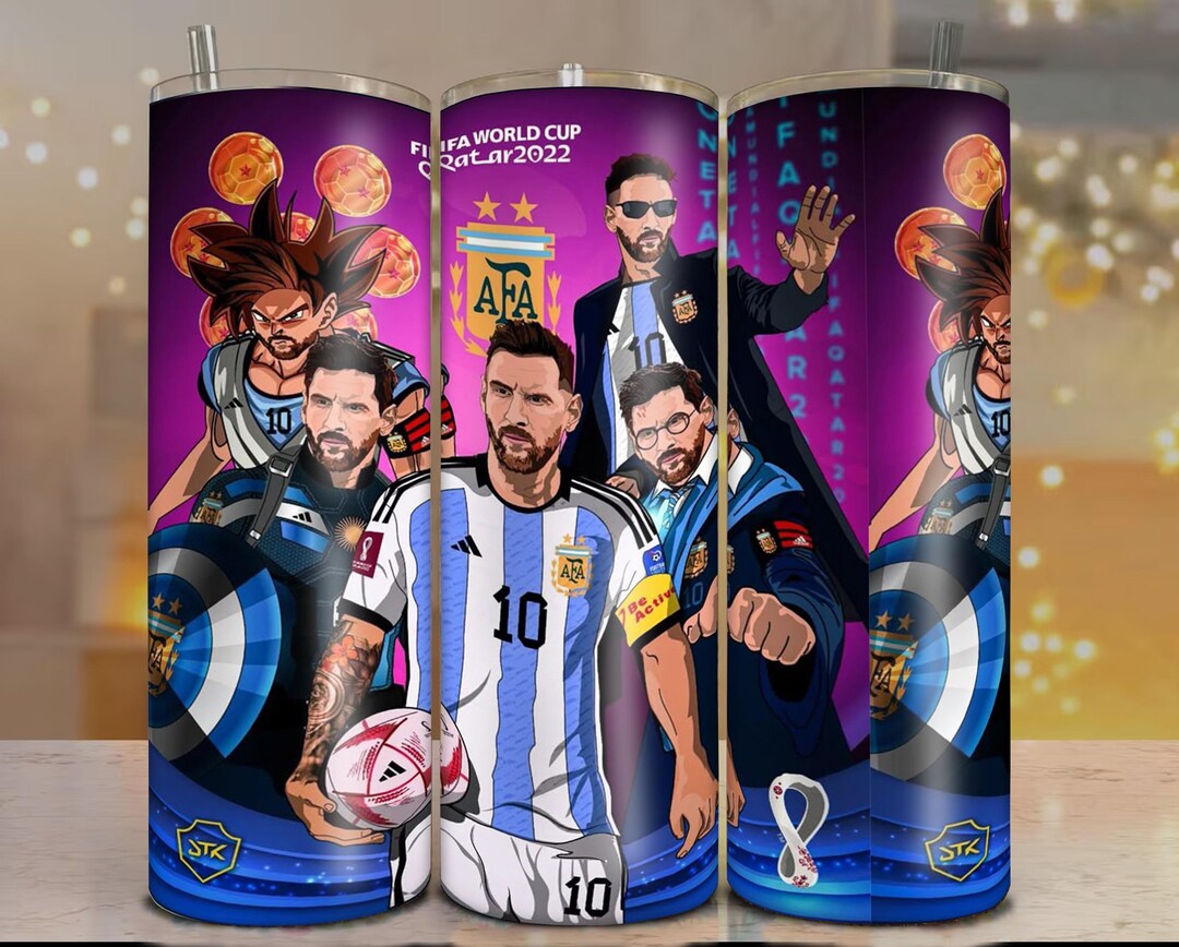 Messi Tumbler Wrap, Skinny Tumbler Wrap 20oz Sublimation Wrap Messi ...