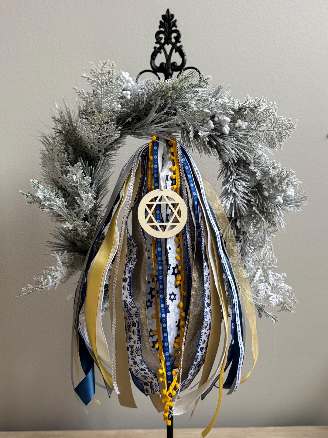 Jewish Jubilee Hanukkah Collection Hanukkah Wreath Ribbon Bundle With ...