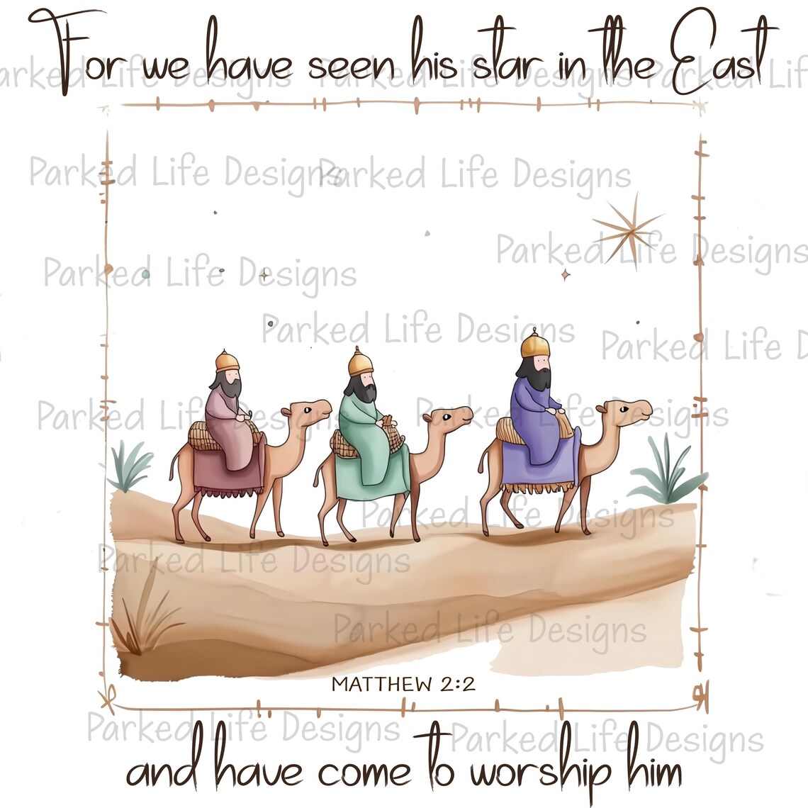 Christmas Nativity Three Wise Men, Clipart, JPG-PNG-SVG, Matthew 2:2 ...