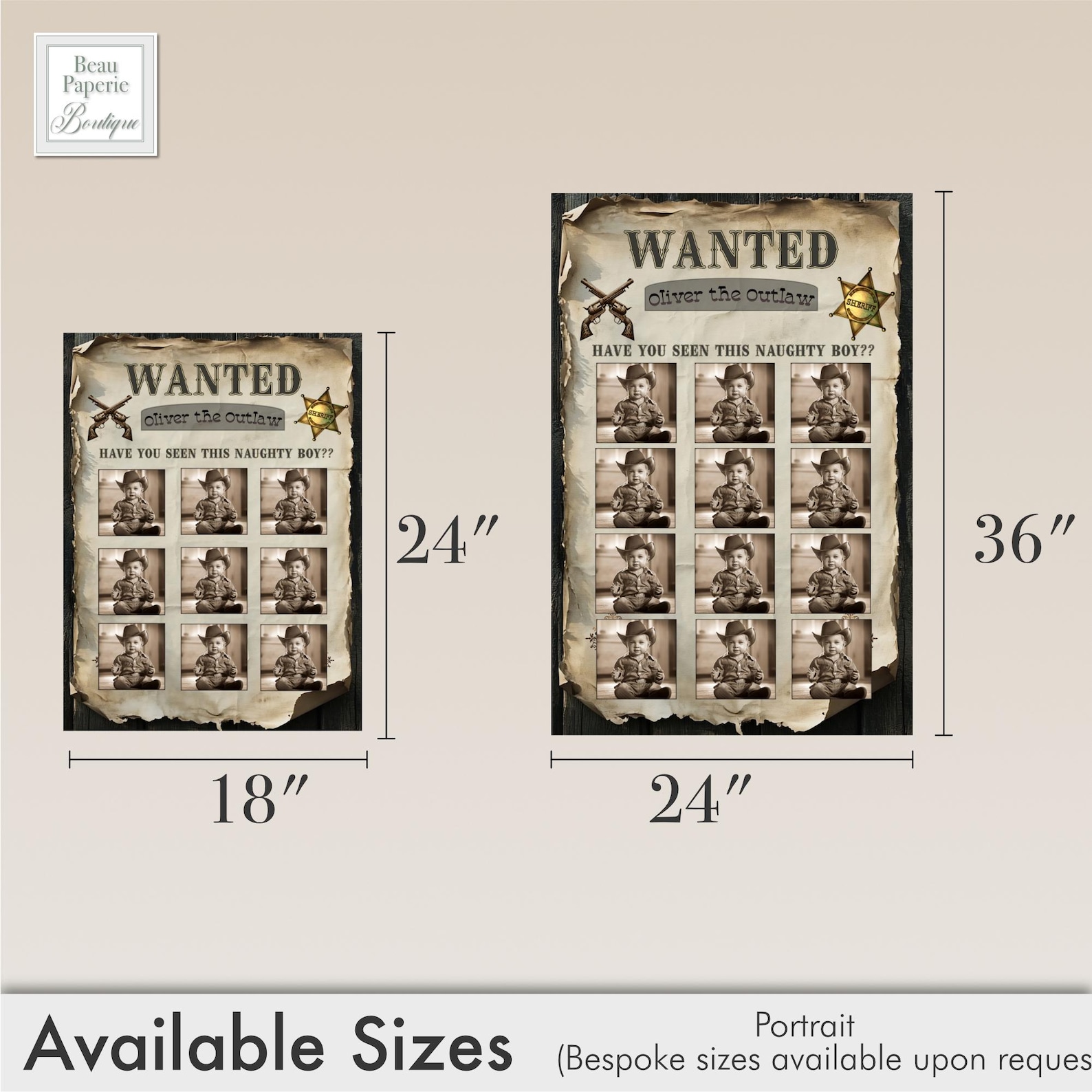 Wanted Poster Photo Board Birthday Party Signage Editable Photo Board ...