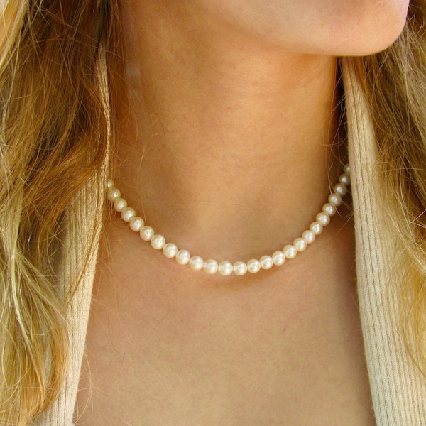 Real Freshwater Single Pearl Necklace - Etsy