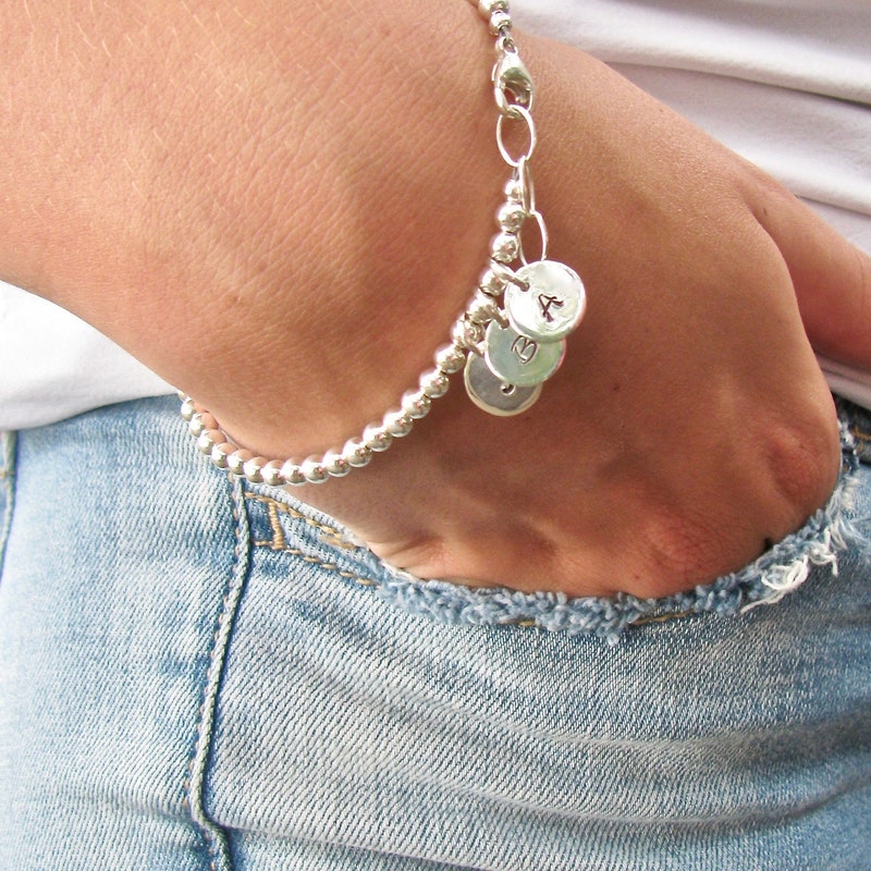 Silver Mom Bracelet - Etsy