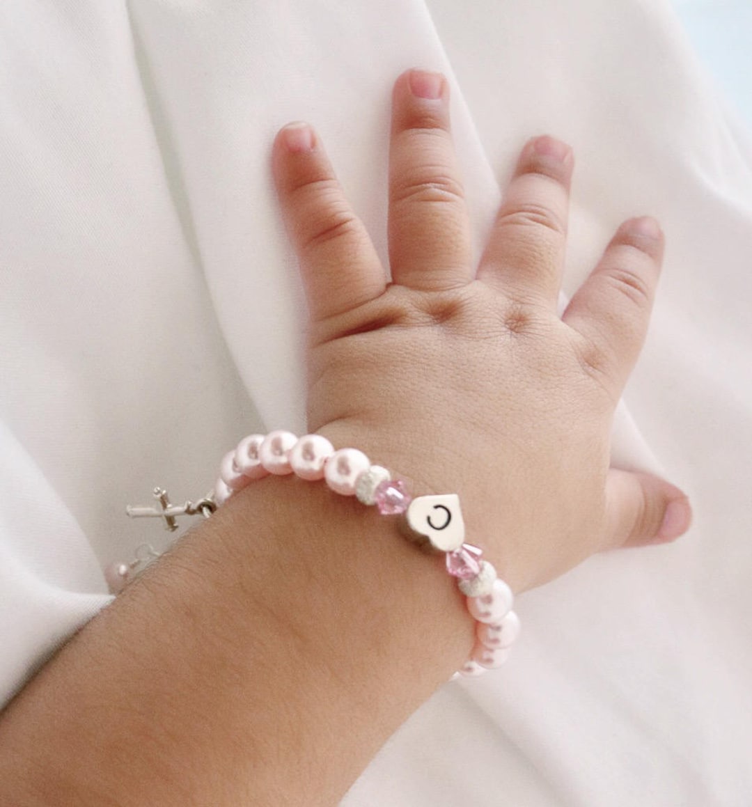 Personalized Bracelet for Infant Baby Girl Child, Baptism Christening ...