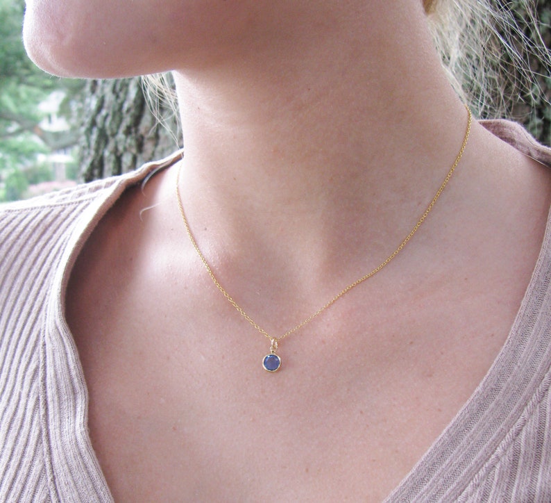 Gold Grandmother Necklace W/ Grandchildren's Birthstones, Gift for Nana ...