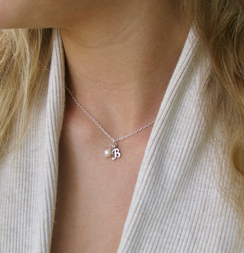 Real Pearl Initial Necklace for Girl Teen Tween Personalized | Etsy