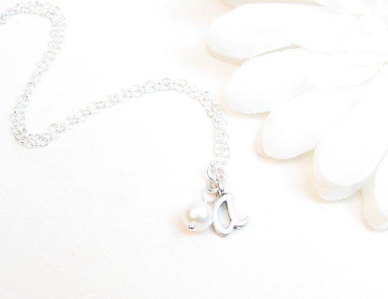 Real Pearl Initial Necklace for Girl Teen Tween Personalized | Etsy