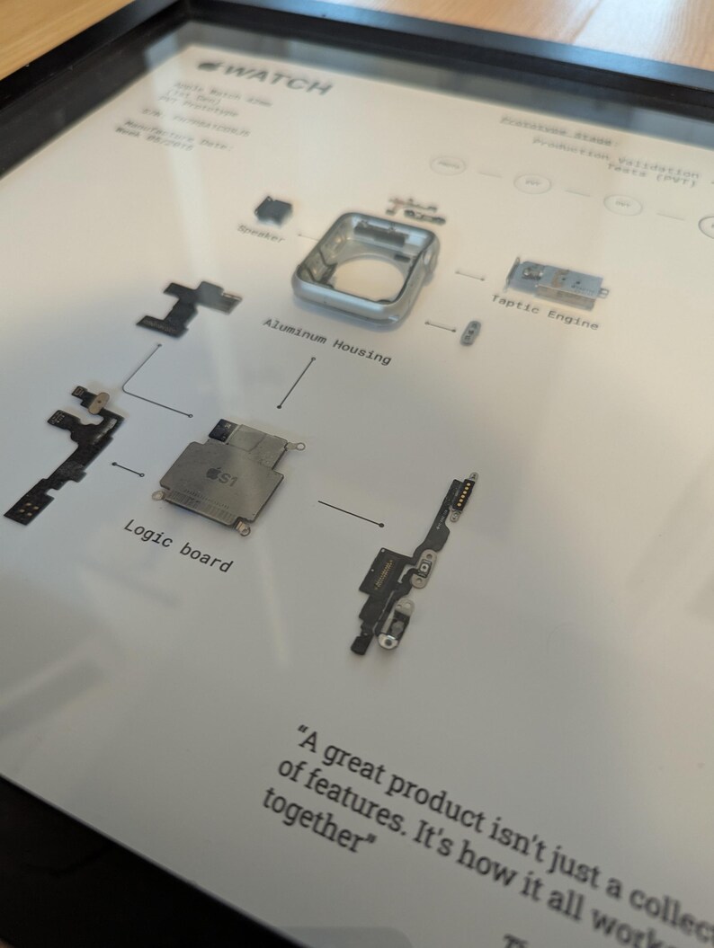 PROTOTYPE Apple Watch Teardown Art – Unique Tech Display - Etsy