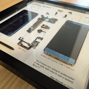 Samsung Galaxy Note 7 Teardown Art – Unique Tech Display - Etsy