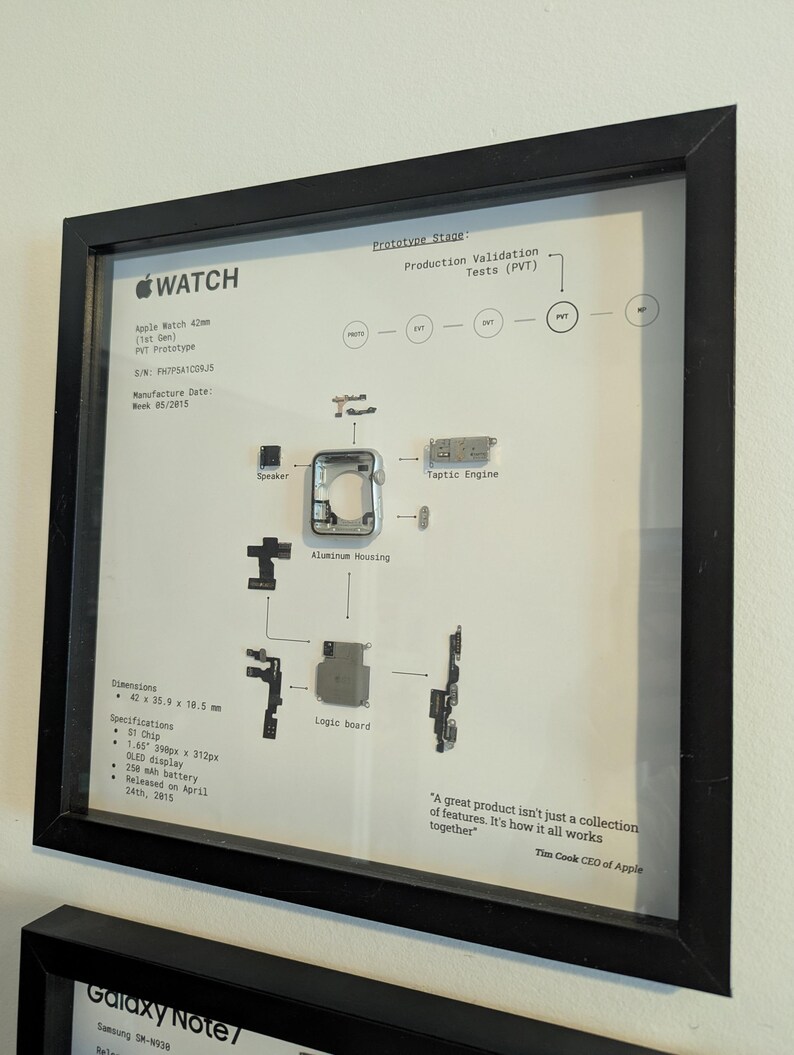 PROTOTYPE Apple Watch Teardown Art – Unique Tech Display - Etsy