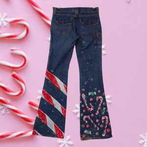 Christmas Fashion - Hand Painted Women's Jeans - Etsy