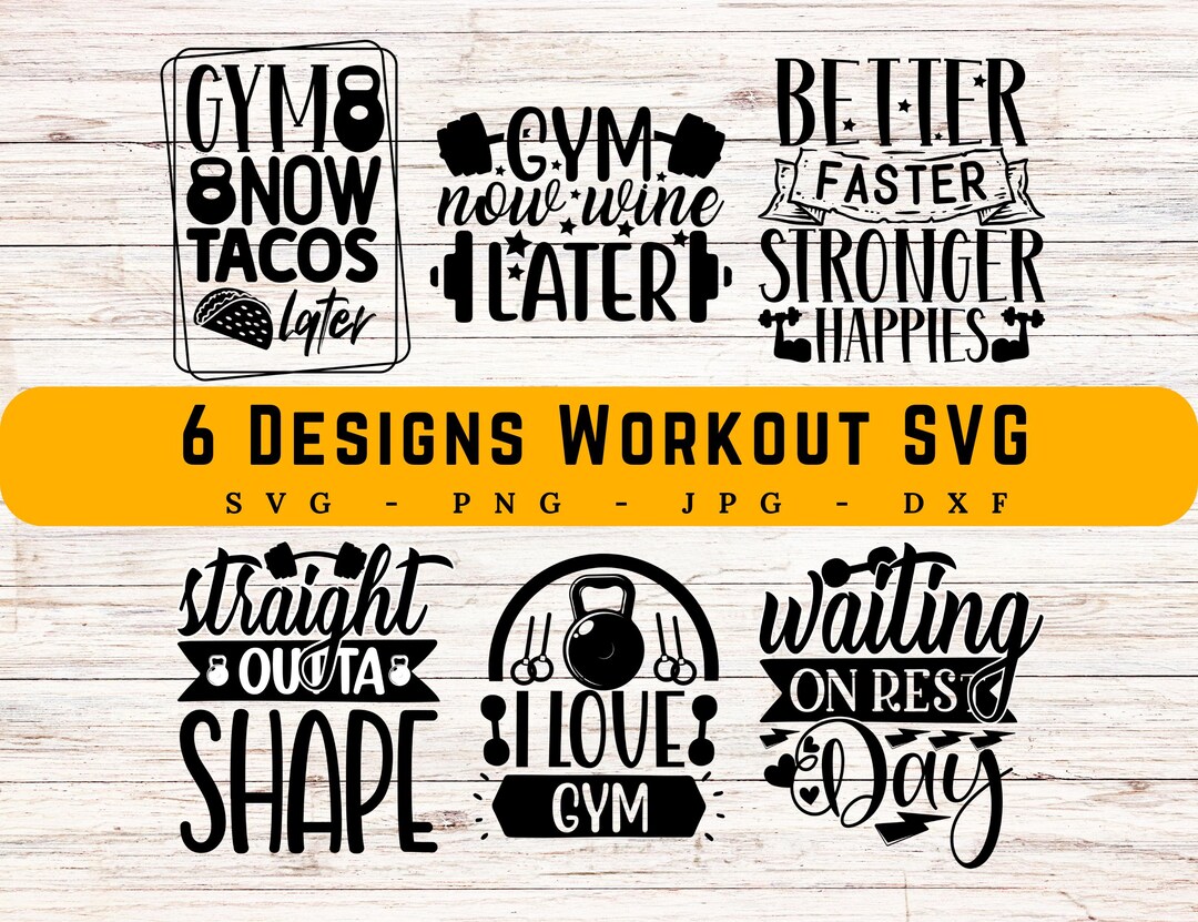 Workout SVG Bundle | Fitness SVG | Gym Quotes SVG | Exercise Cut Files ...