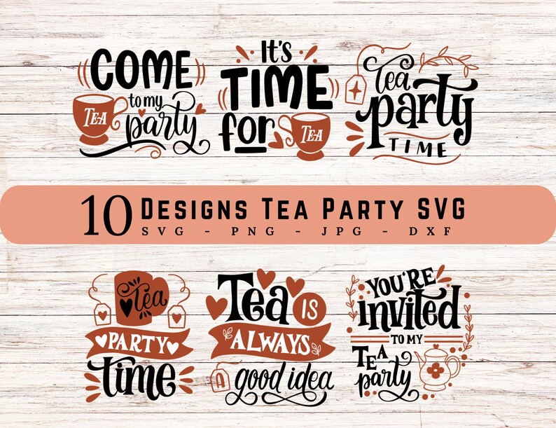 Tea Party SVG Bundle | Cute Tea Cup SVG Files for Cricut & Silhouette ...