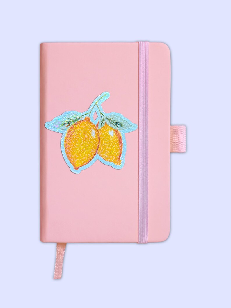 3 Inch Sparkly Meyer Lemon Sticker - Waterproof Citrus Fruit Sticker ...