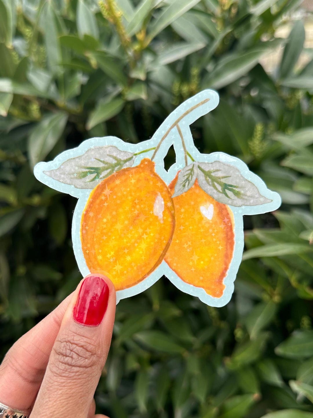 3 Inch Sparkly Meyer Lemon Sticker - Waterproof Citrus Fruit Sticker ...