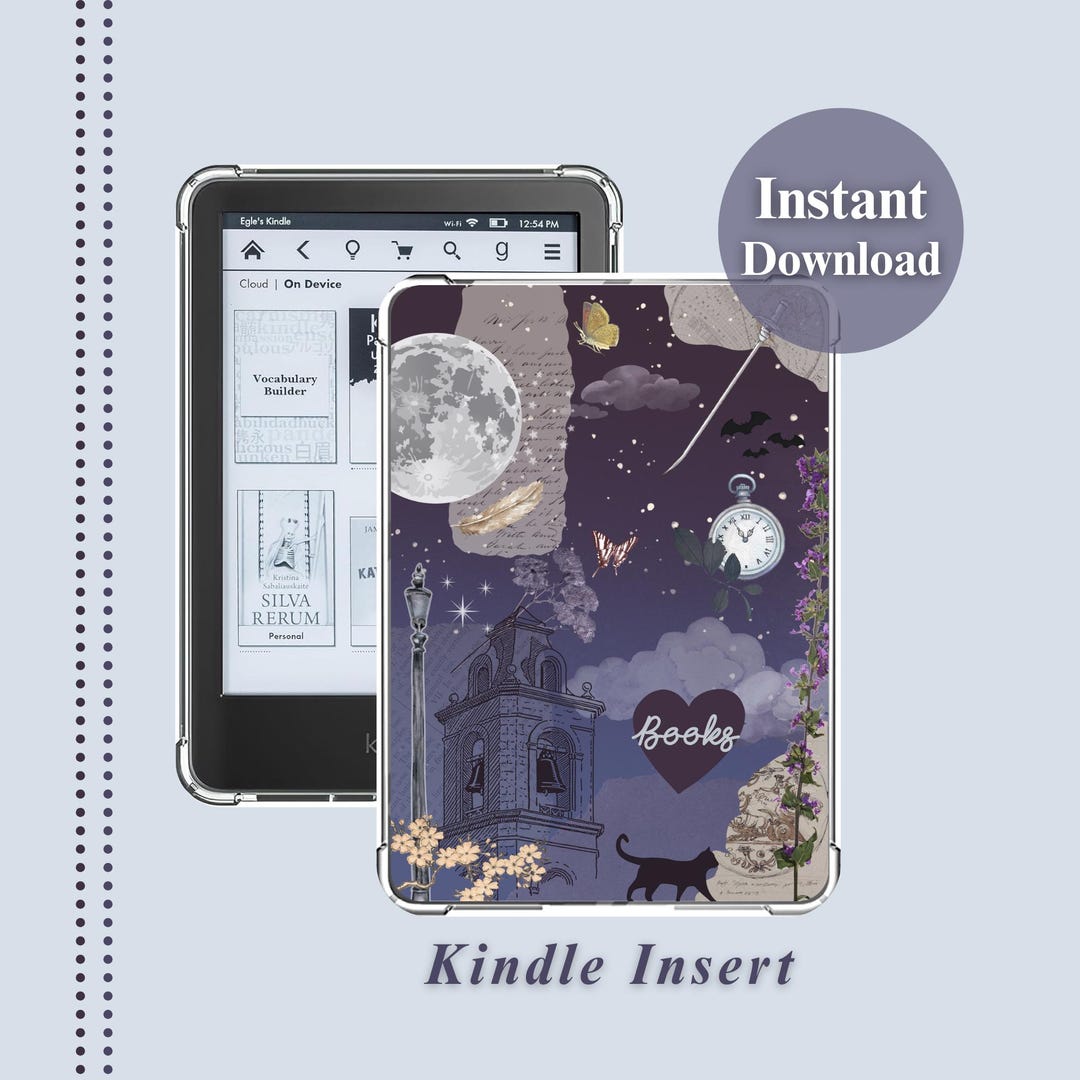 Kindle Paperwhite Insert Printable – Fantasy Bookish Clear Case Backing ...