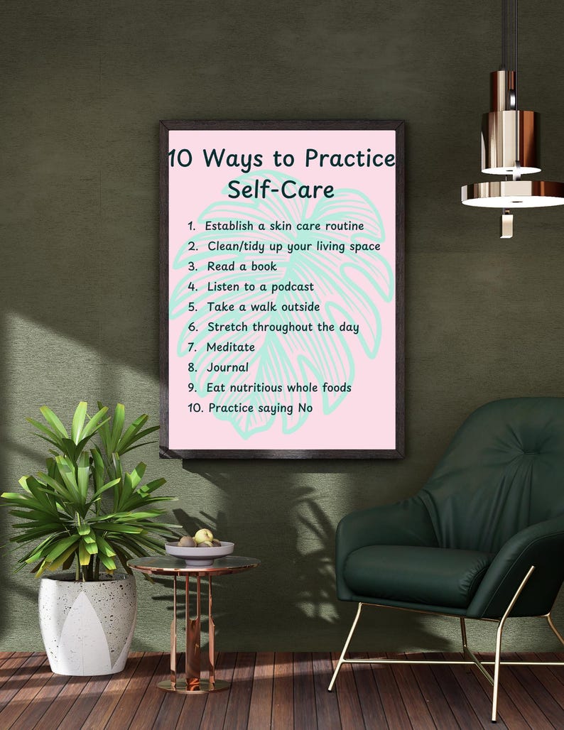 10 Ways to Practice Self-care Printable - Etsy